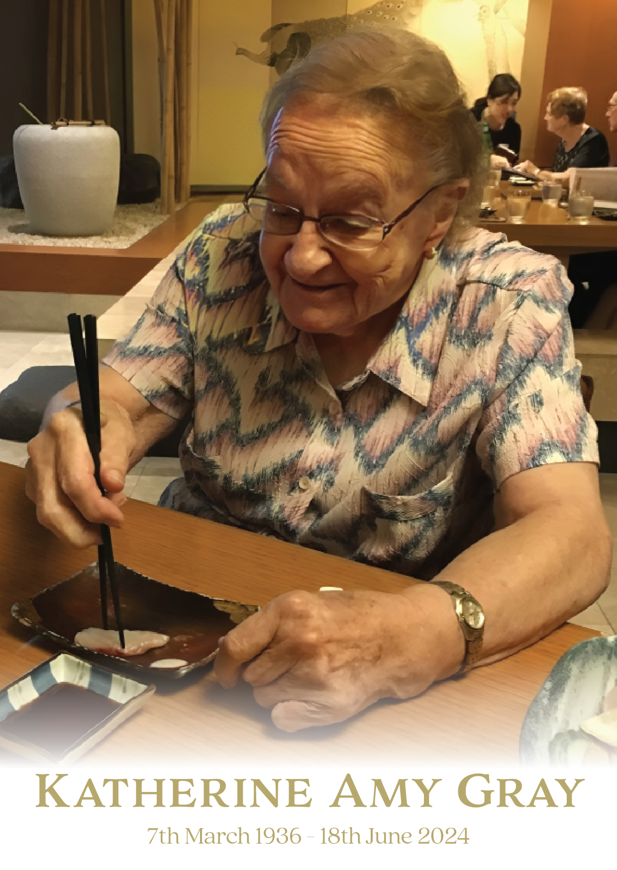 GRAY, Katherine Amy - McCartney Family Funerals