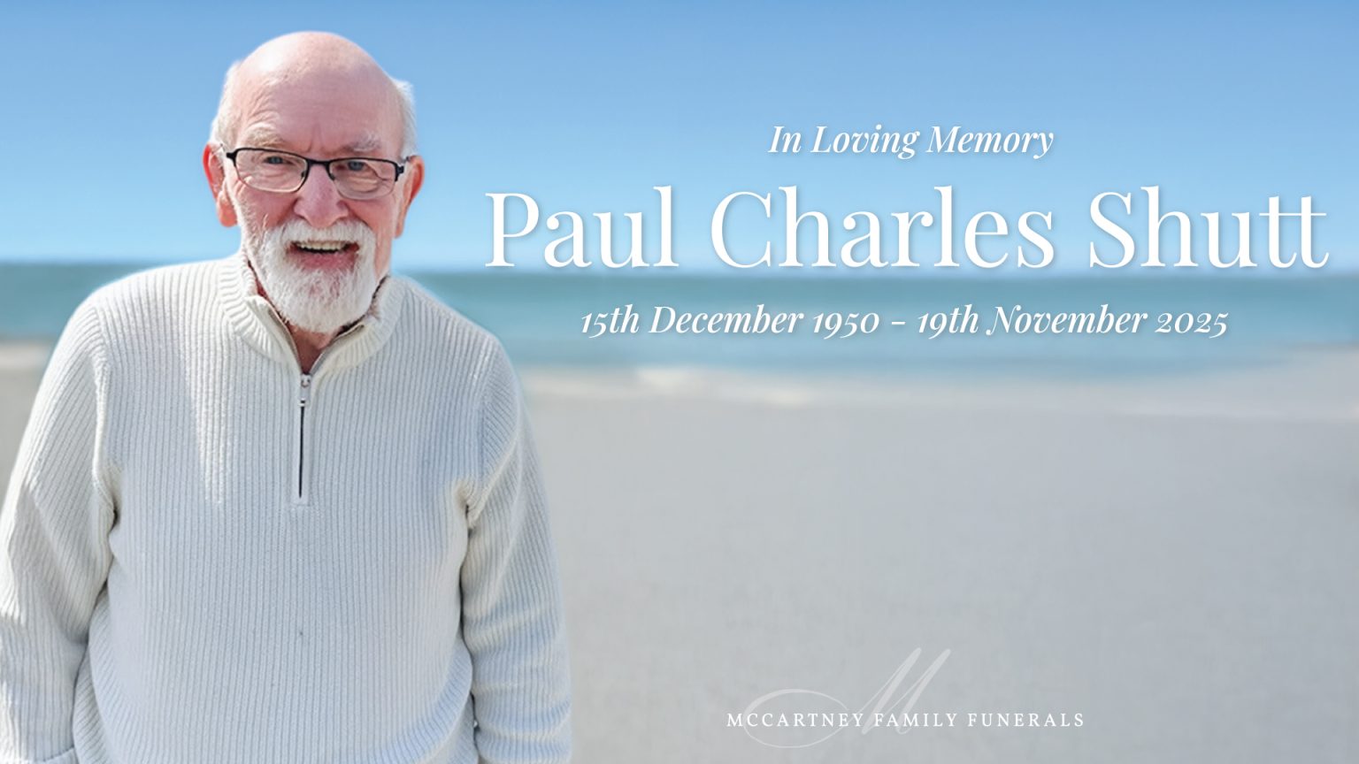 SHUTT, Paul Charles - McCartney Family Funerals